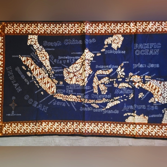 Vintage | Accents | Vintage Batik Indonesia Map | Poshmark